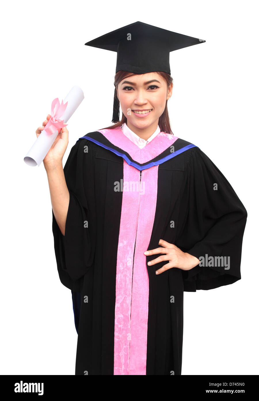 Woman graduation diploma hi-res stock photography and images - Alamy