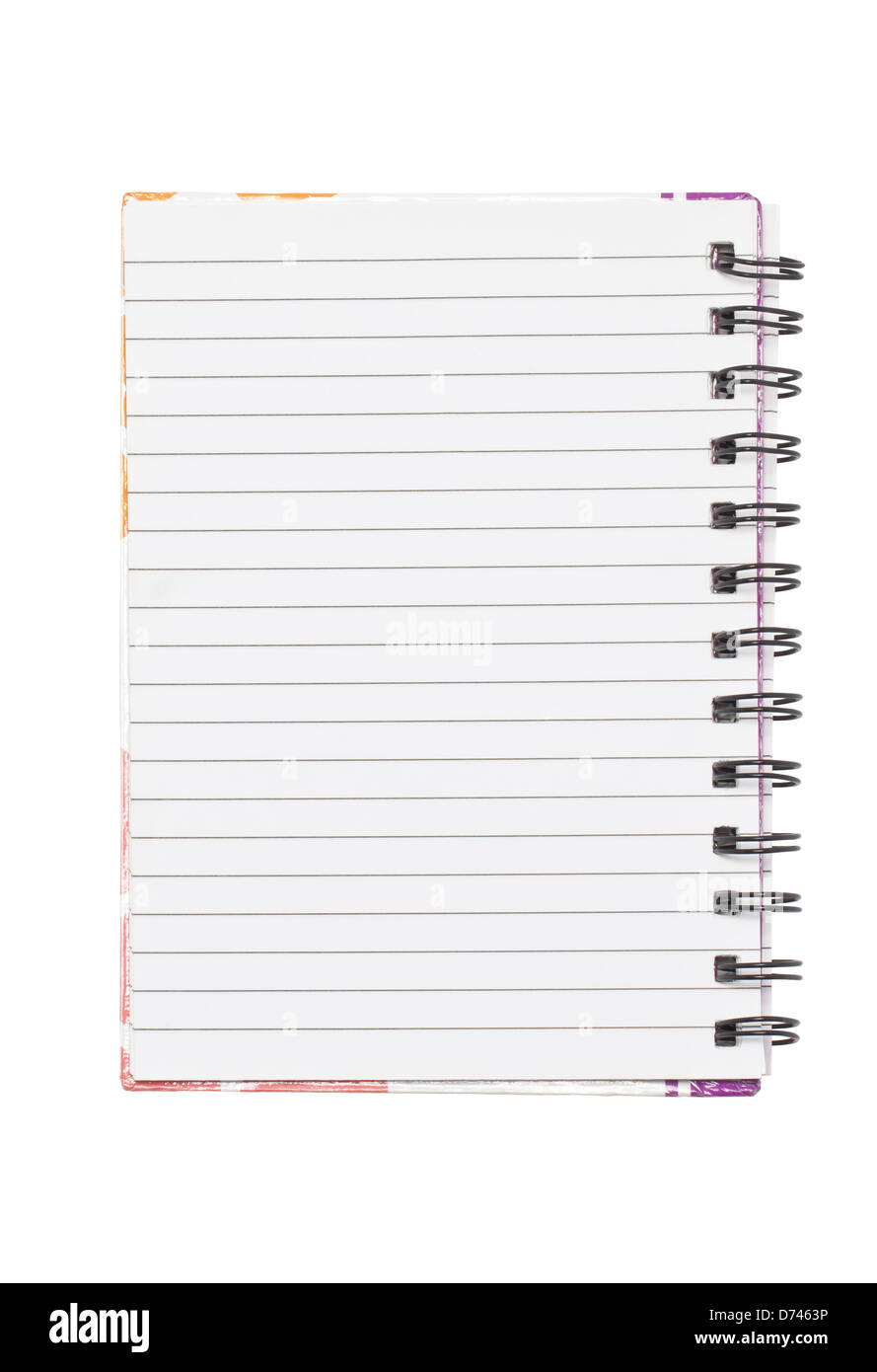 Blank Notebook Isolated on White background Stock Photo - Alamy