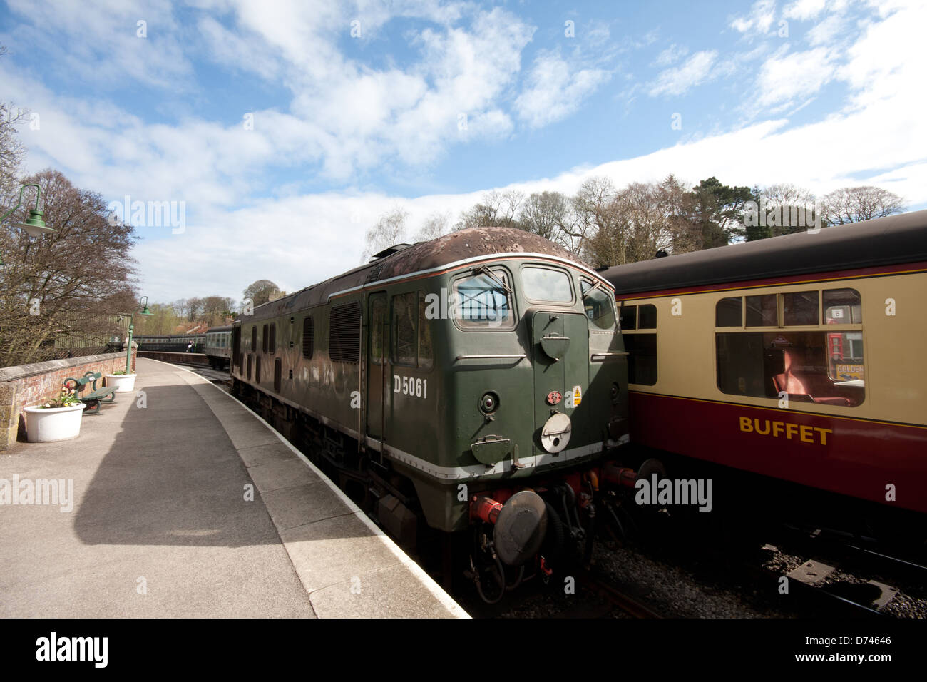 A train at Pickering Station on the North Yorkshire Moors Railway Stock ...