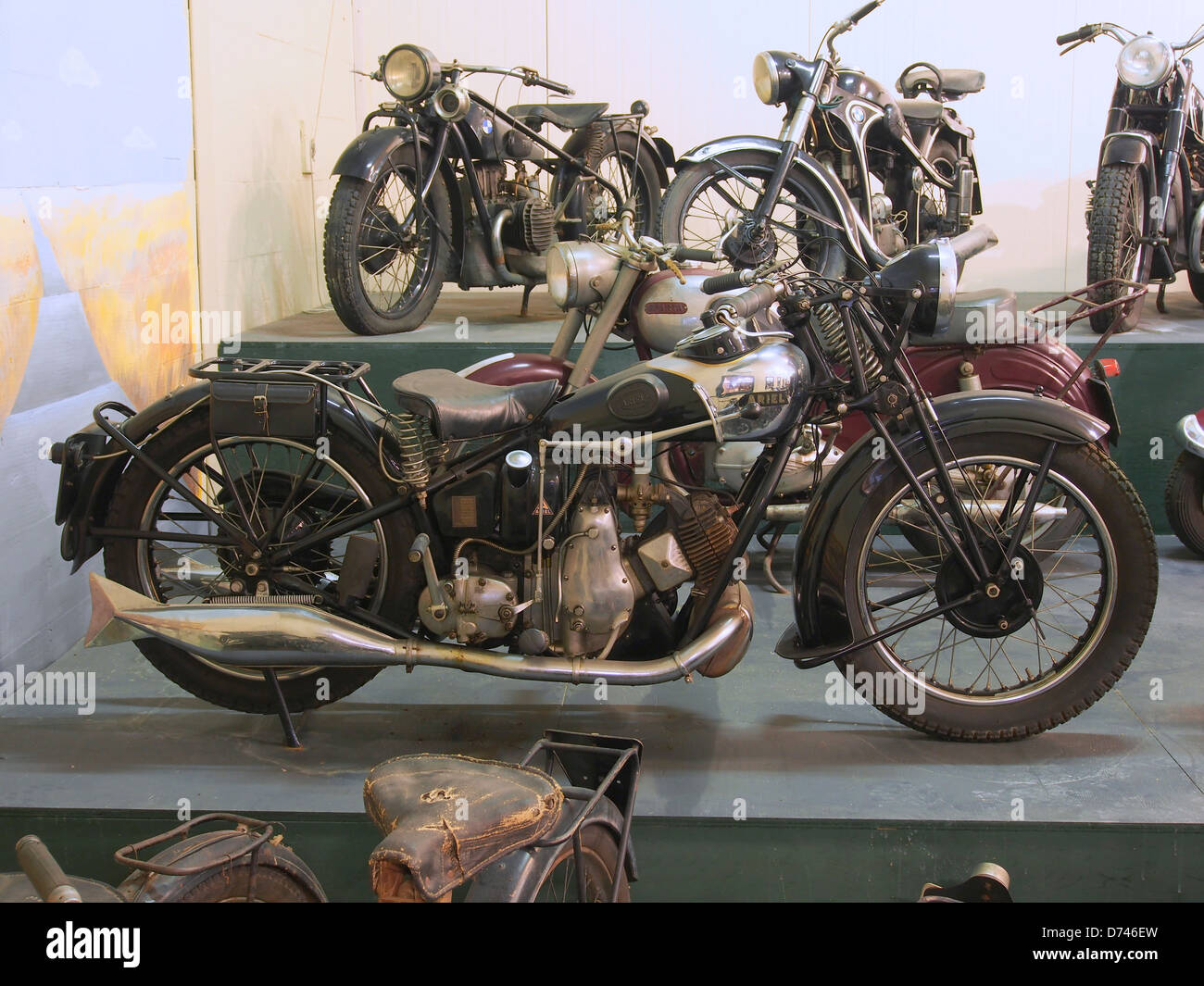 The 'Old Ariel motorcycle' likely refers to vintage motorcycles ...