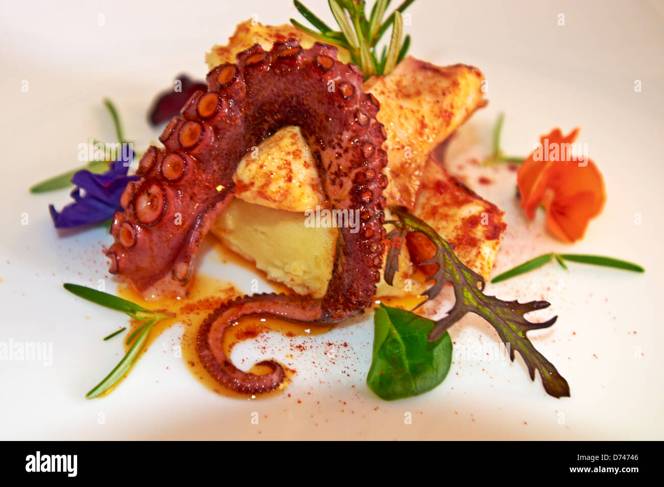 -Octopus Gallega Stile- Spanish Food Stock Photo - Alamy