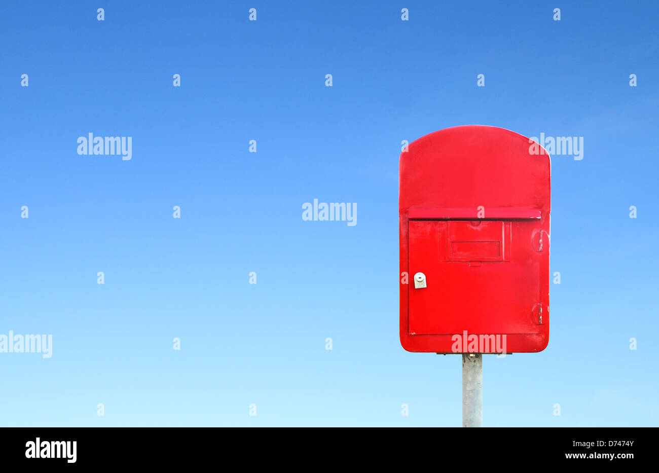 mailbox with a blue sky blank for text Stock Photo - Alamy