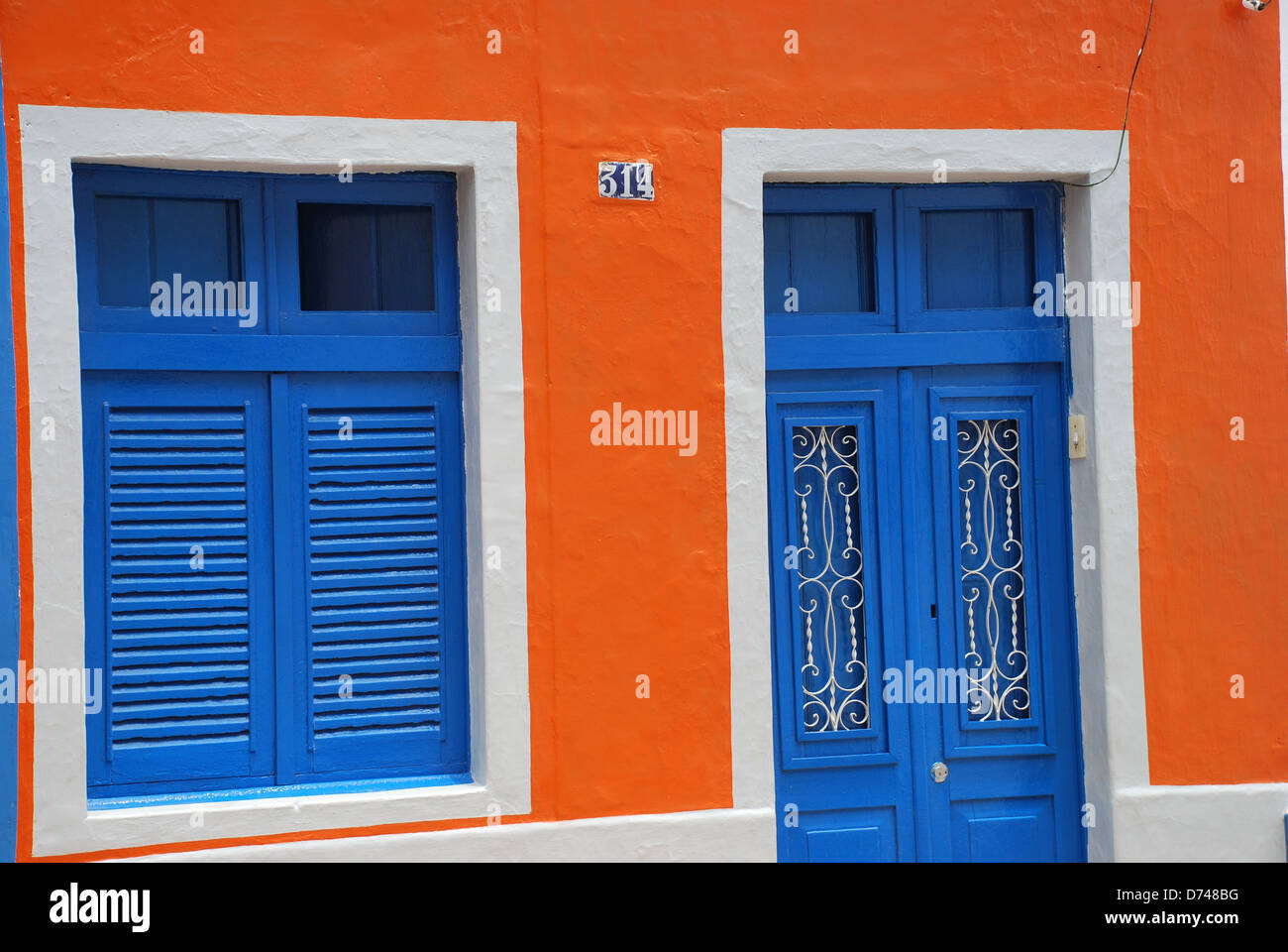 Bright color houses in Olinda. Pernambuco. Brazil Stock Photo - Alamy