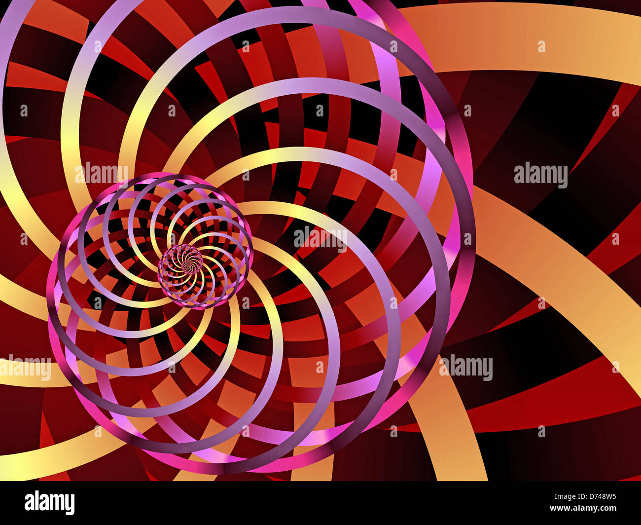 Spiral Ribbons Fractal Design Stock Photo - Alamy