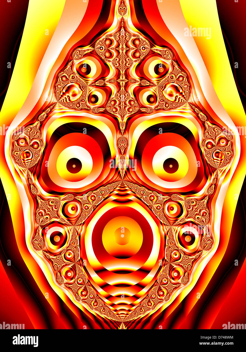 Abstract Fractal Face Design Stock Photo - Alamy