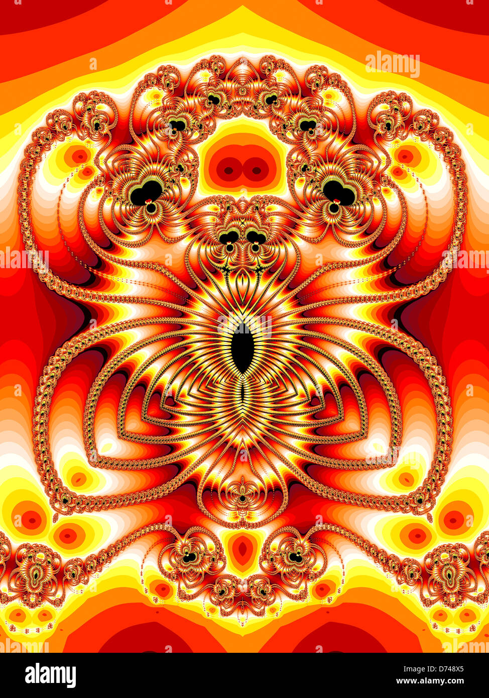Abstract Body-building Spider Fractal Illustration Stock Photo - Alamy