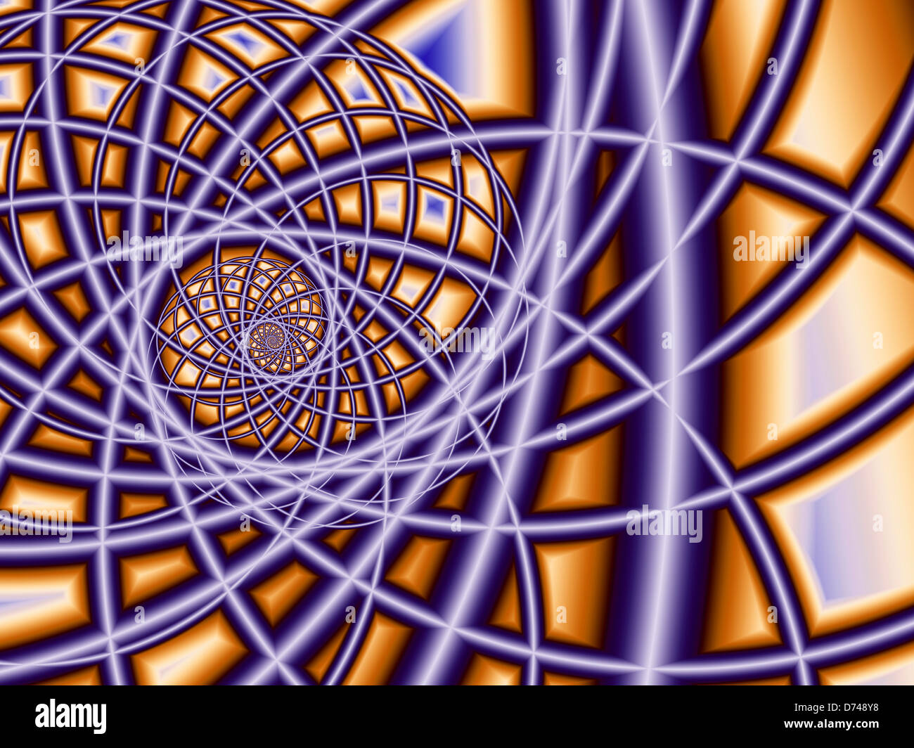 Fractal Wire Spiral Stock Photo - Alamy