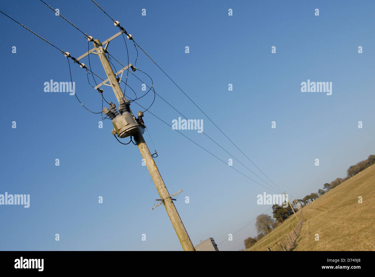 Whipp and Bourne GVR recloser switchgear on rural overhead power lines ...