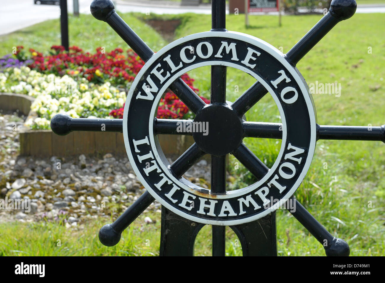 Town signs, Littlehampton, West Sussex Stock Photo - Alamy