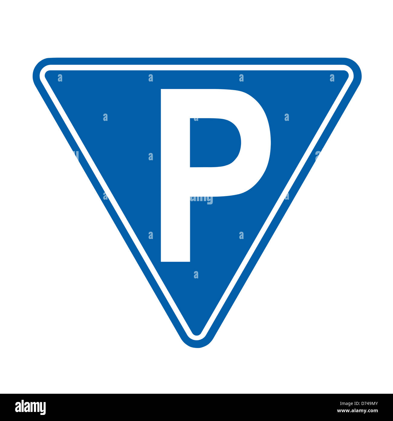 parking sign on white background Stock Photo - Alamy