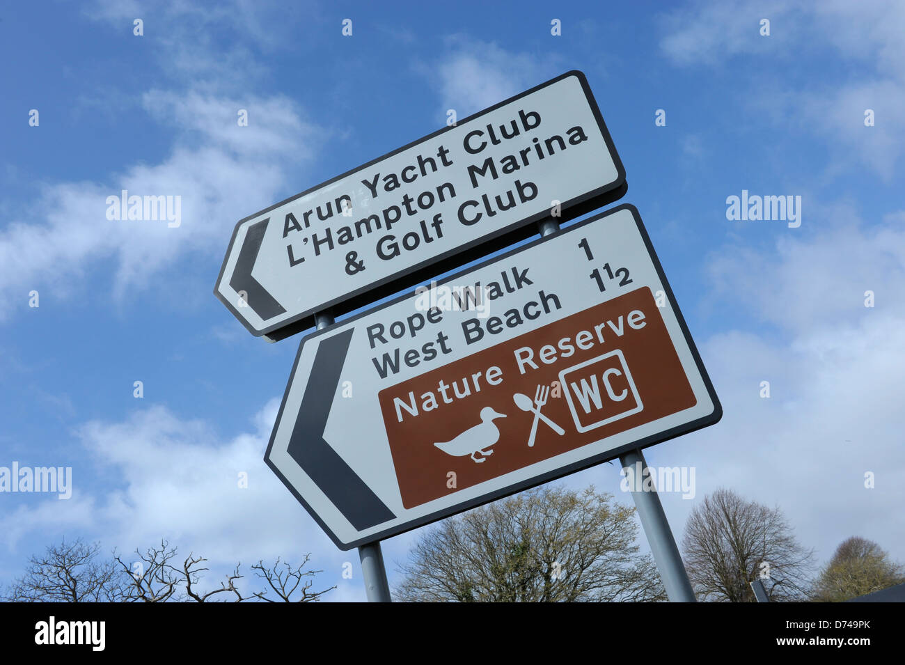 Town signs, Littlehampton, West Sussex Stock Photo - Alamy