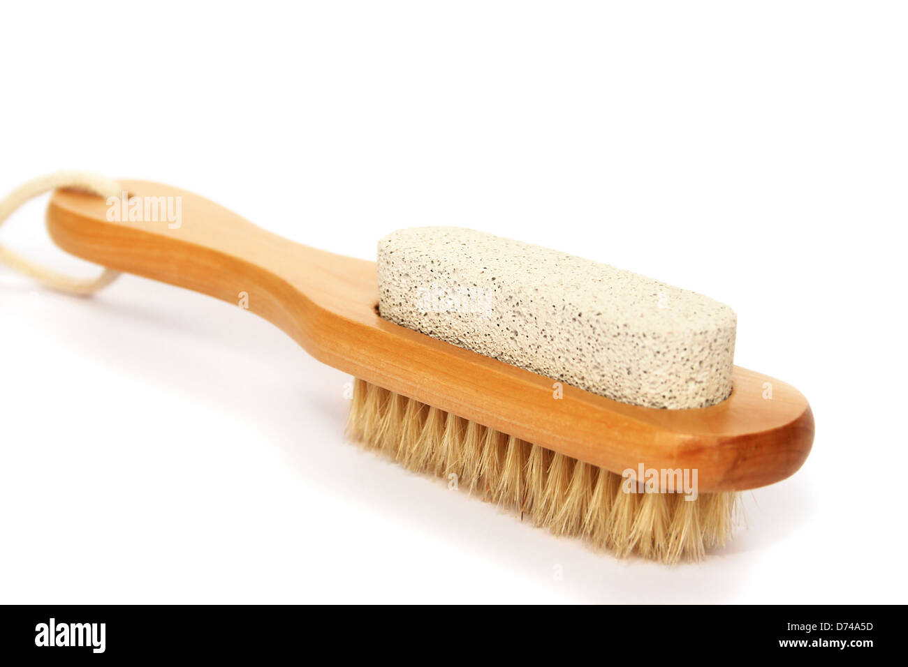 Wooden scrub isolated on white background Stock Photo - Alamy