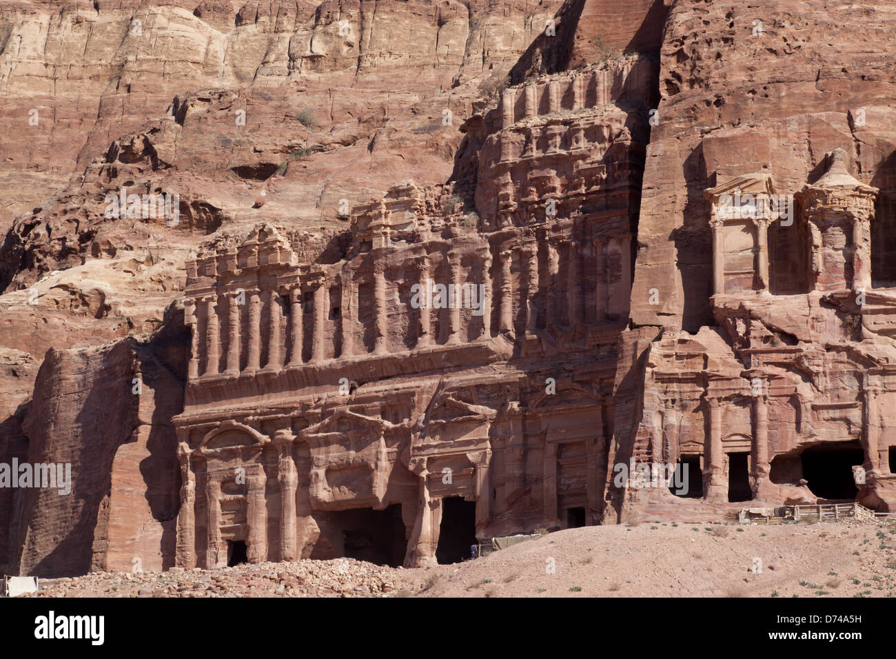 Lost Middle Eastern first century city of Petra, Jordan. A city carved ...