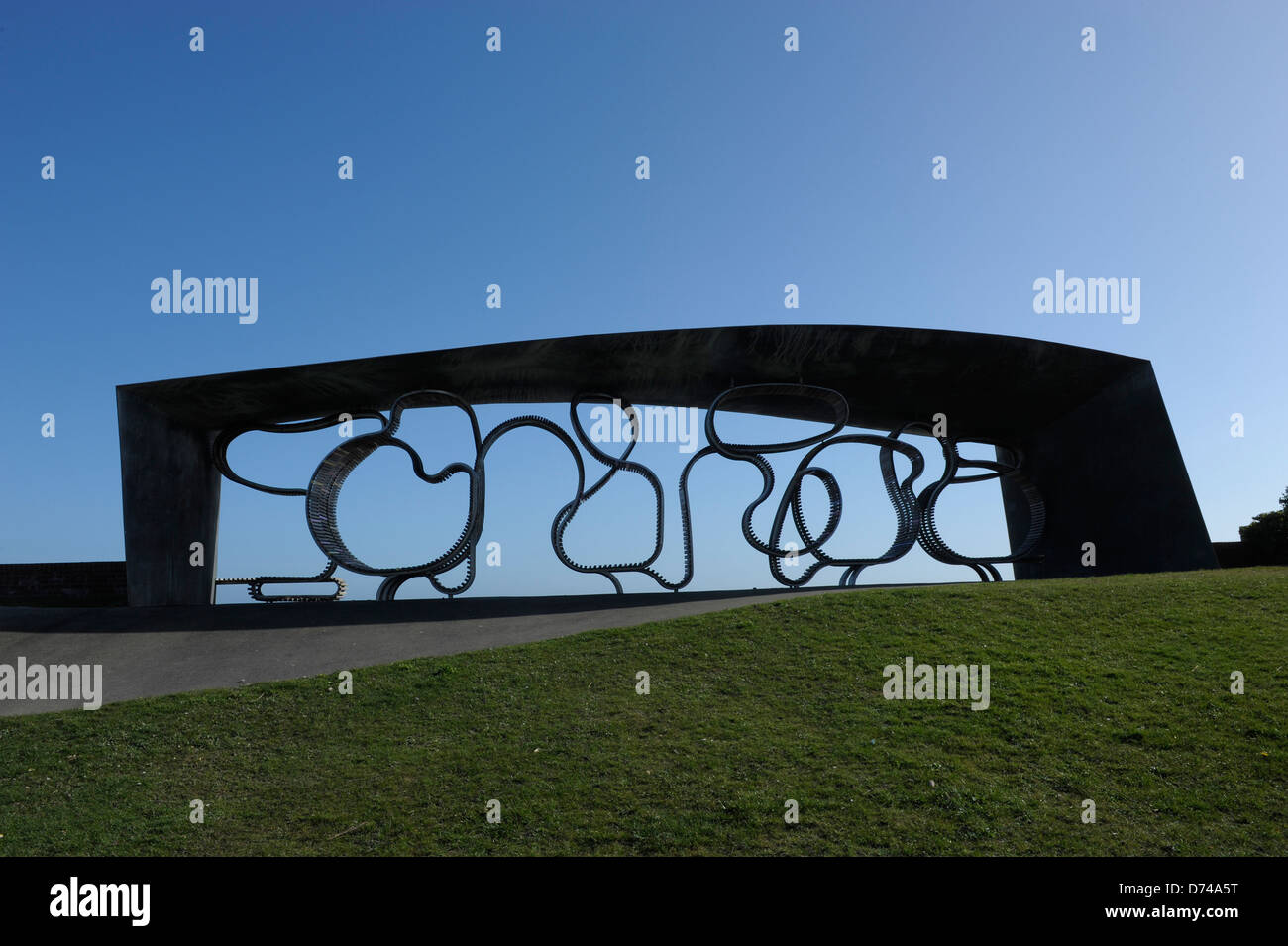 The Long Bench, Littlehampton, West Sussex, England Stock Photo - Alamy