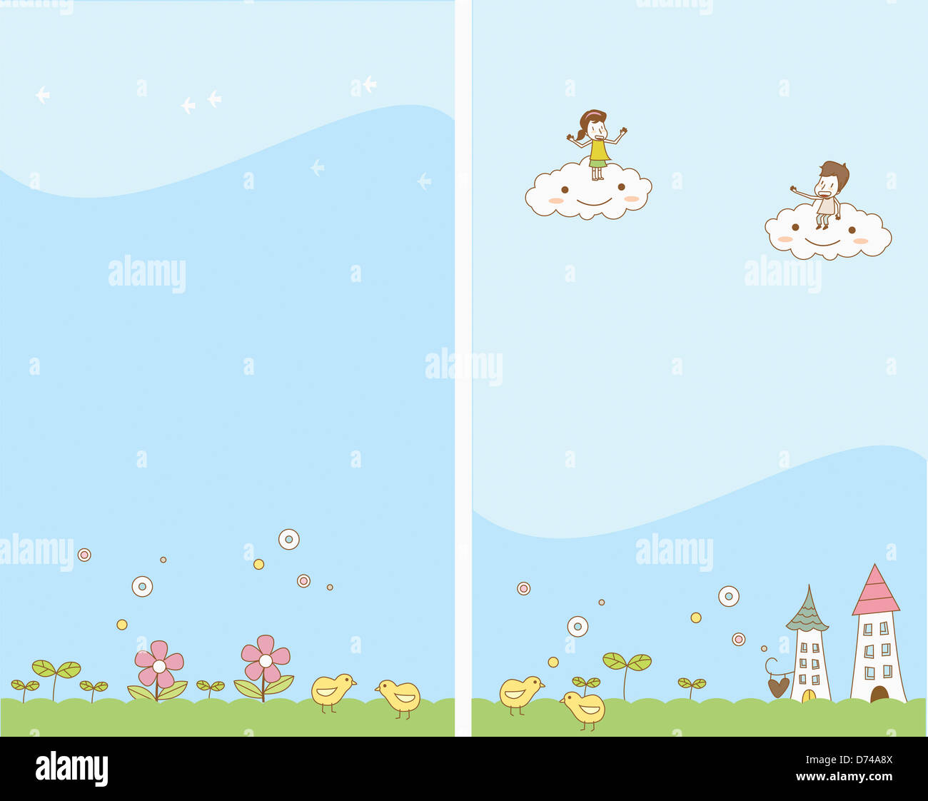 illustration of card template featuring sky Stock Photo - Alamy