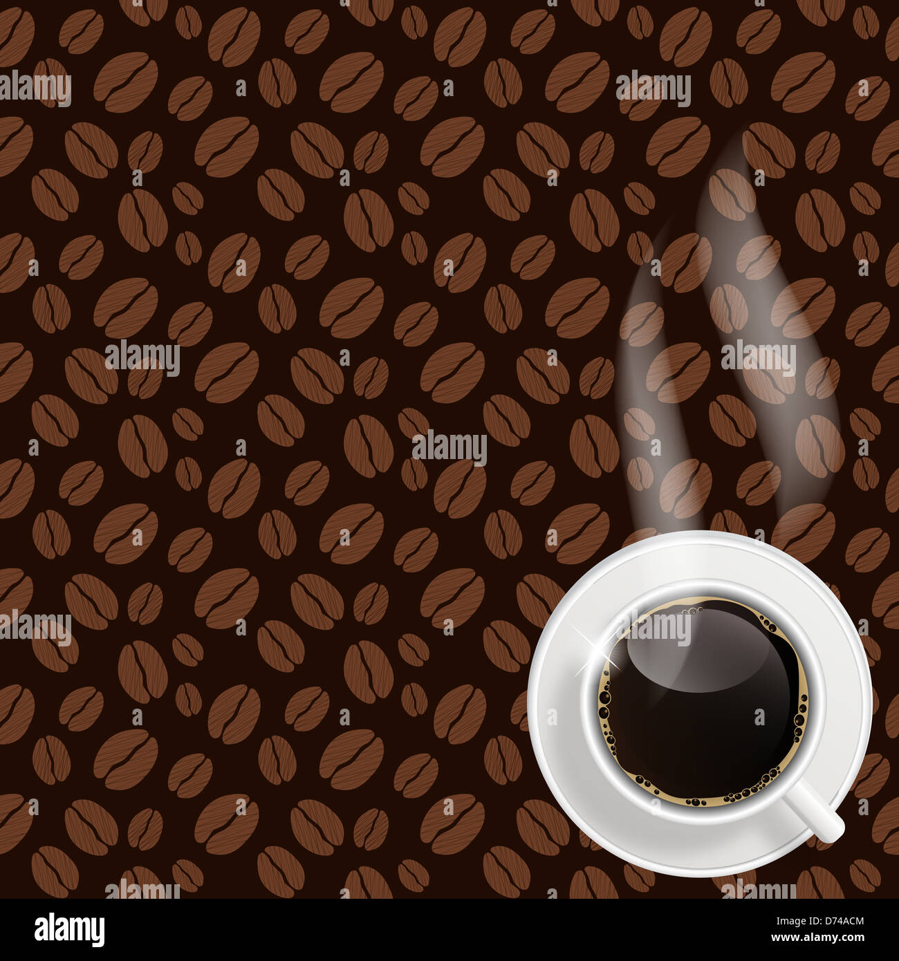 Abstract coffee background vector illustration Stock Photo - Alamy
