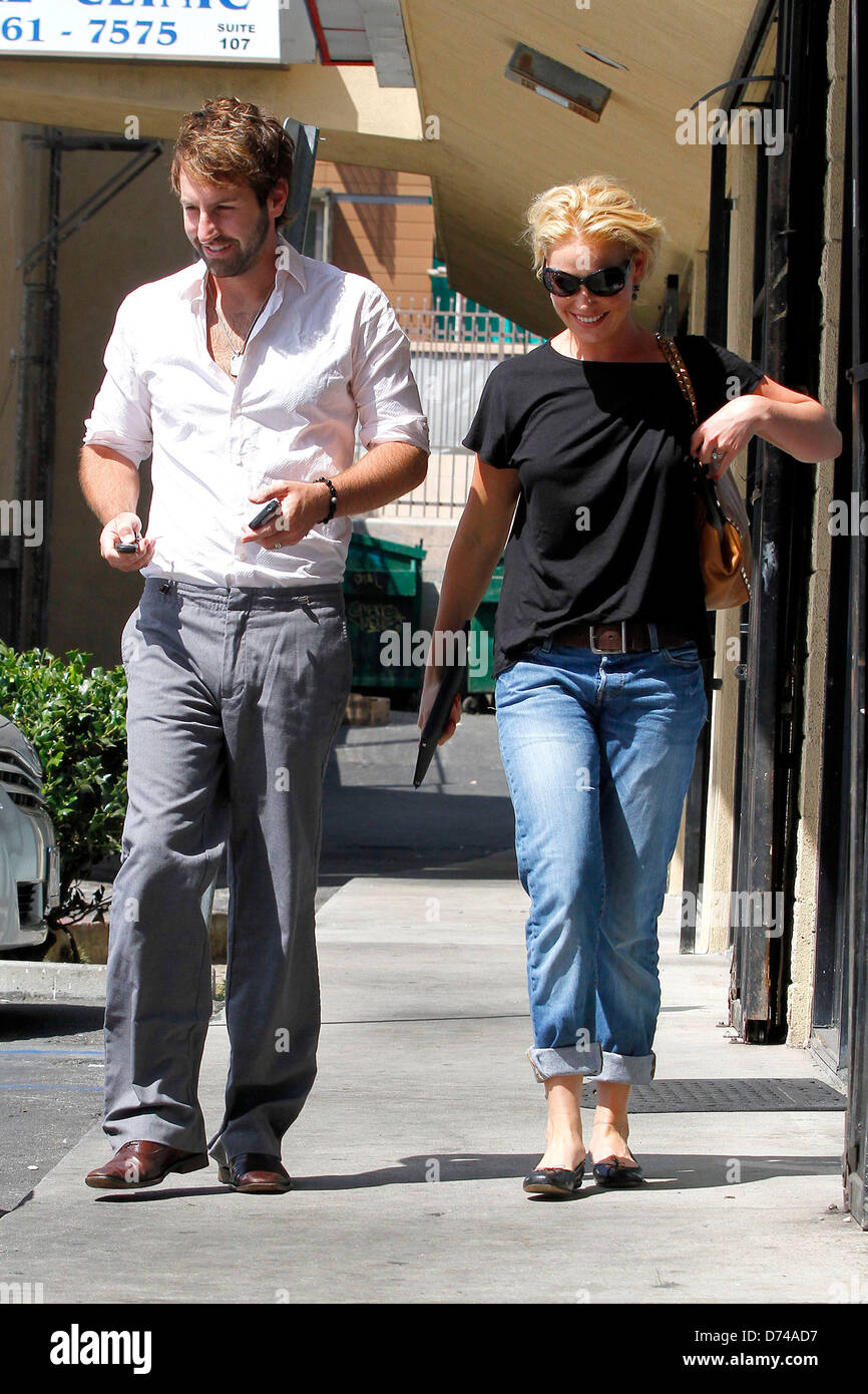 Josh Kelley and Katherine Heigl leaving a sushi restaurant in Los Feliz ...