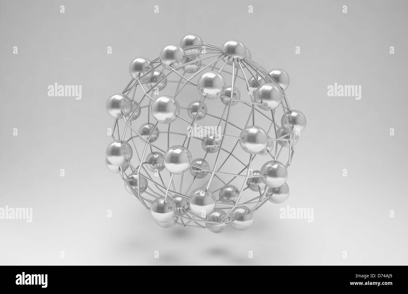 3d round shape network Stock Photo - Alamy