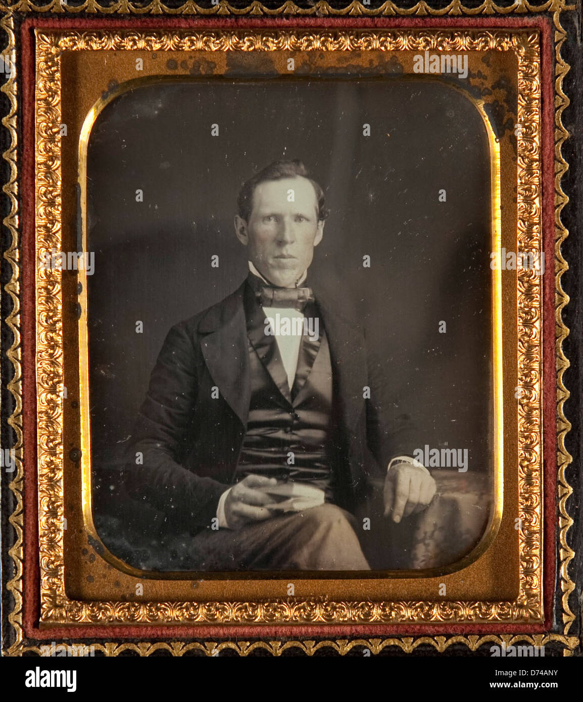 A daguerreotype portrait of a man from the 1840s, showcasing the early ...