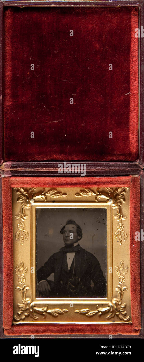 This ambrotype portrait from the 1860s captures a man of the time ...