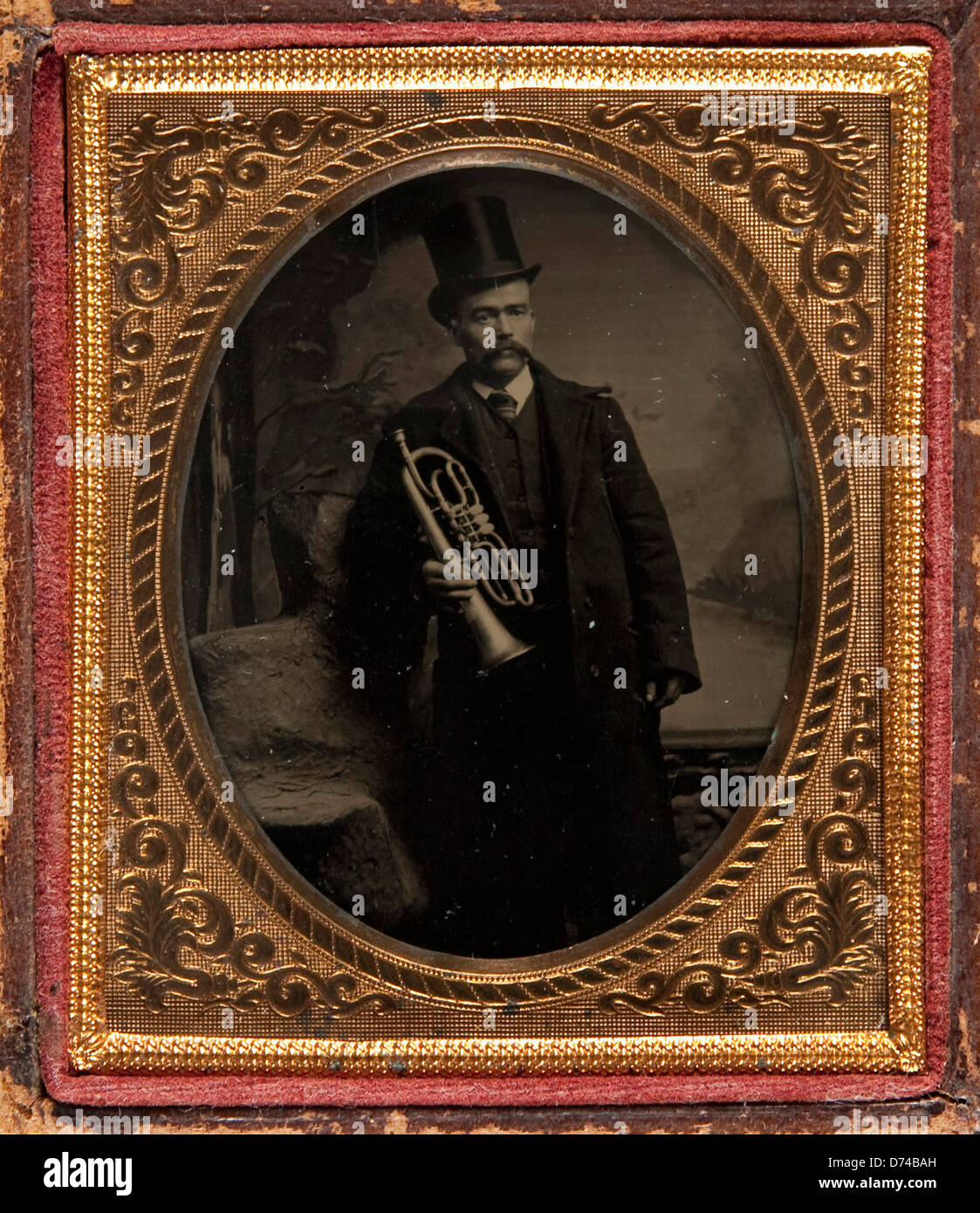 This 1870s portrait, possibly from the 1875 era, features a man with a ...