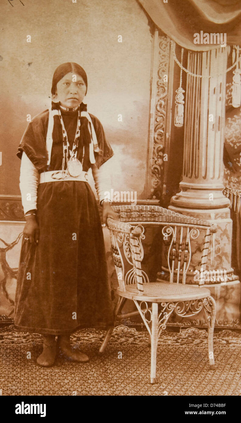 A portrait of a Native American woman, captured at the Museum of ...