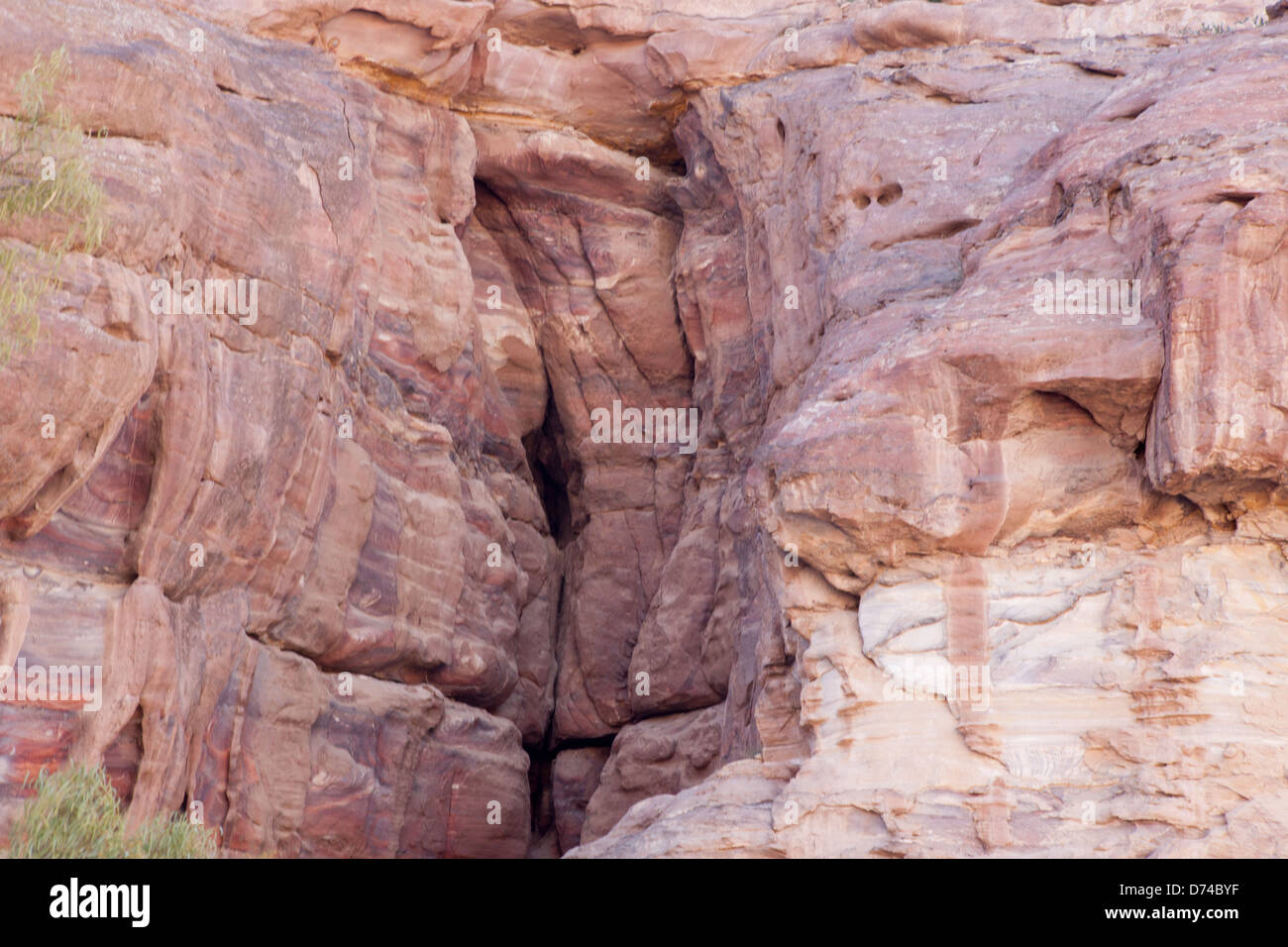 Abstract natural red stone, from Petra, Jordan, for background or where ...