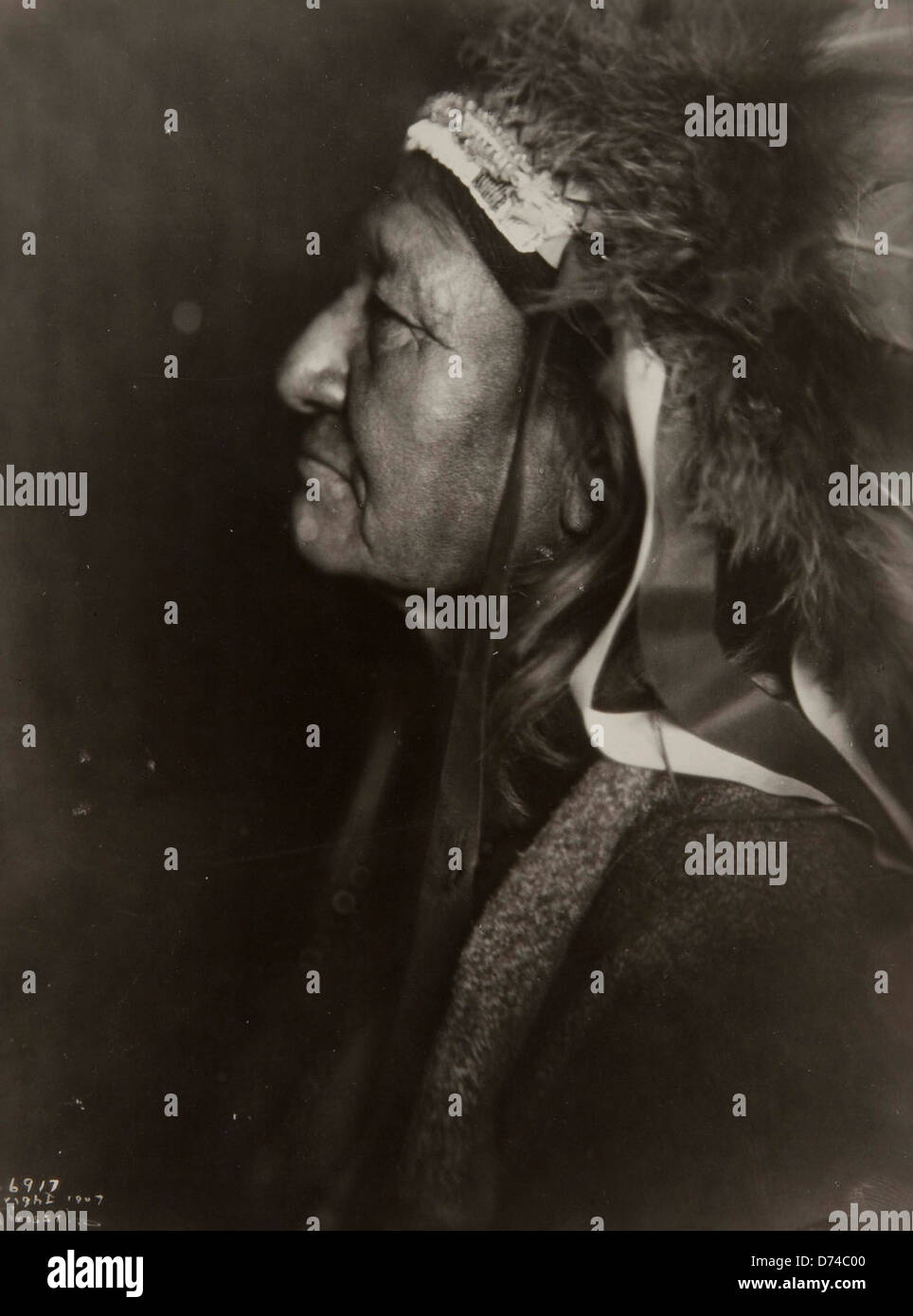 This portrait of a Cheyenne man, known as Two Moons, features ...