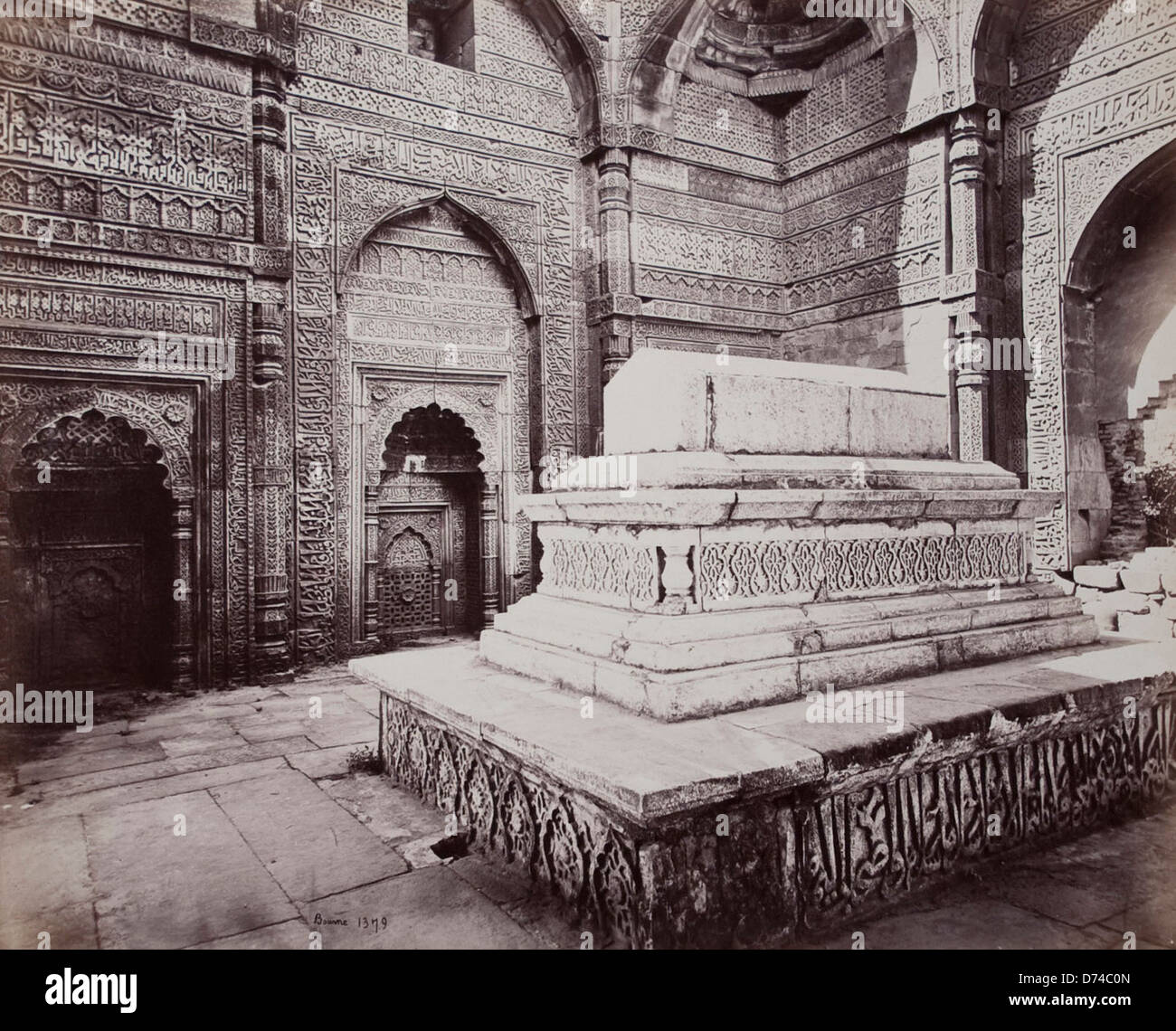 The photograph showcases the tomb of Shums-ood-deen Altomsh, the ...