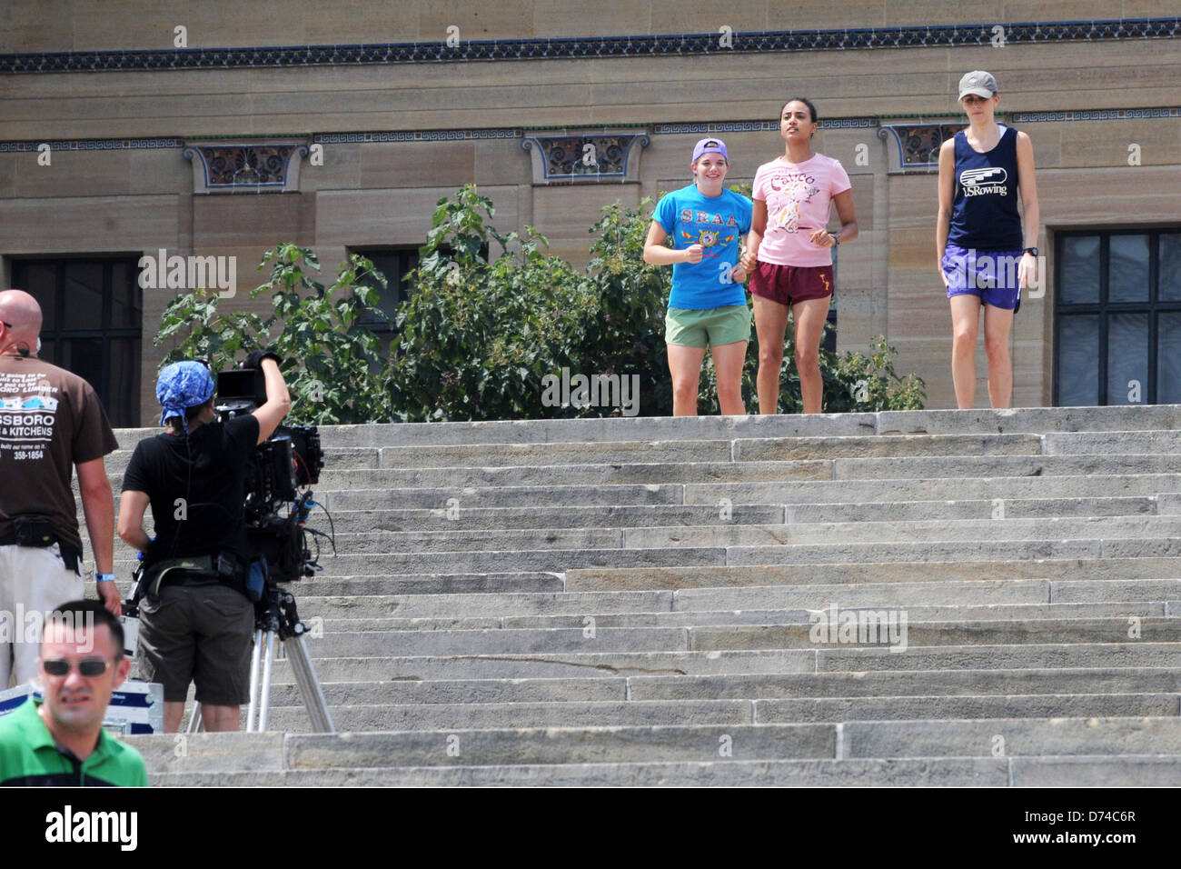 Sarah Megan Thomas James Van Der Beek is seen on the set of his new ...