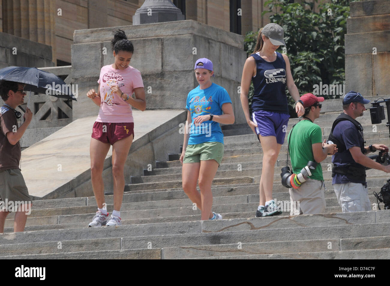 Sarah Megan Thomas James Van Der Beek is seen on the set of his new ...