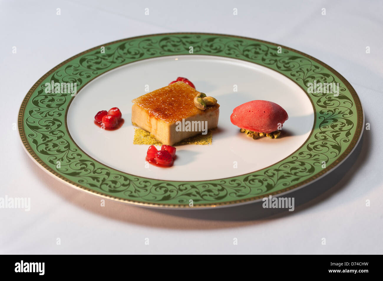 Fancy dinner on a plate Stock Photo - Alamy