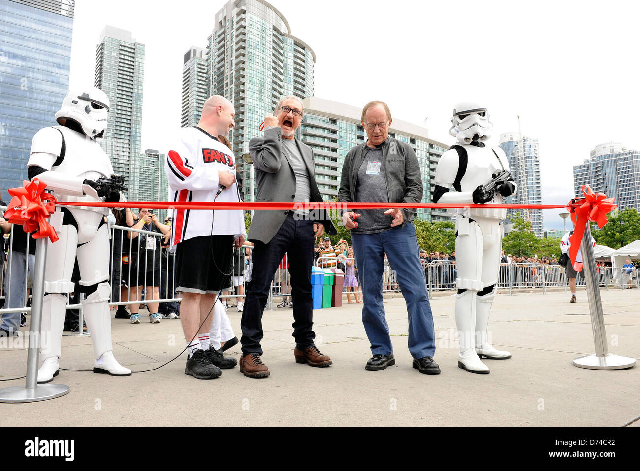 Robert Englund and Lance Henriksen Ribbon-cutting ceremony at the 2011 ...