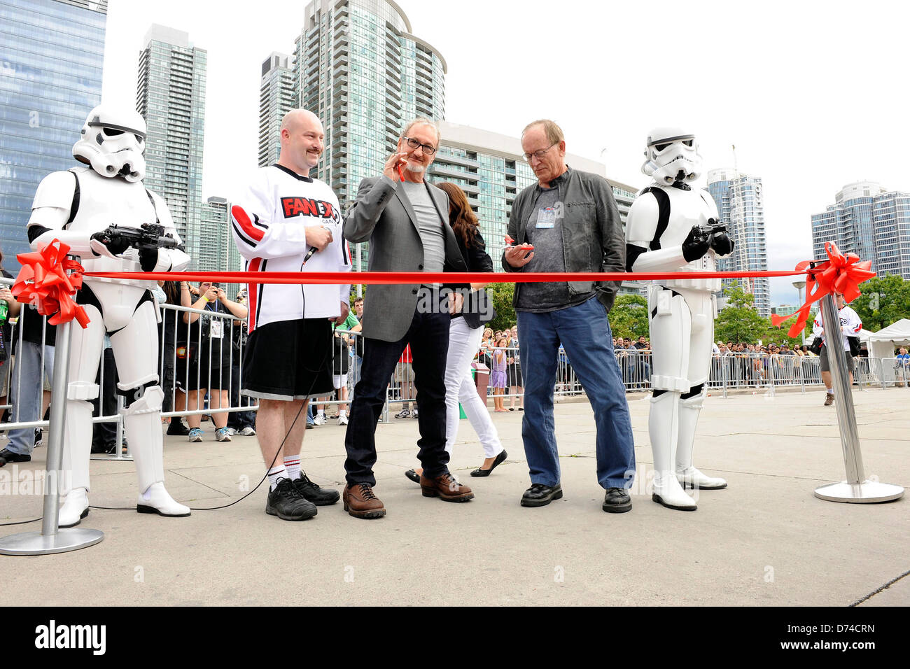 Robert Englund and Lance Henriksen Ribbon-cutting ceremony at the 2011 ...