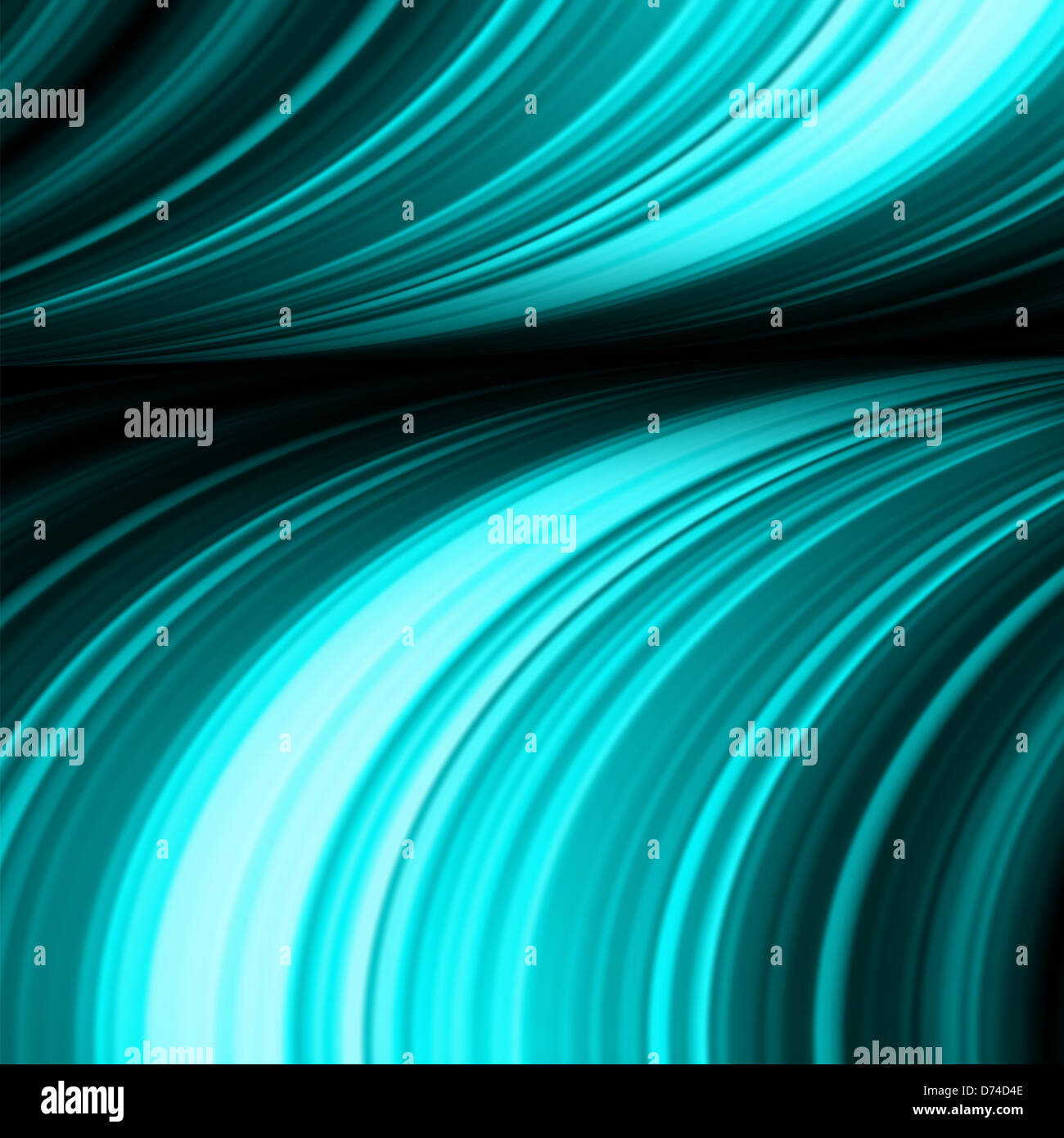 Blue abstract waves on a black background Stock Photo - Alamy