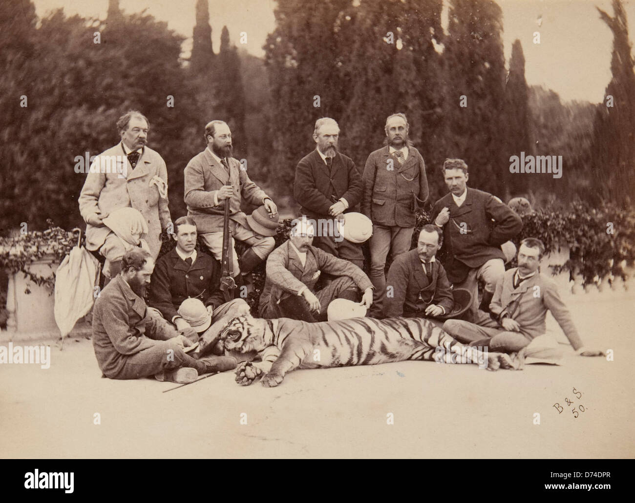 A portrait of a group of hunters from 1874-1876, showcasing their gear ...