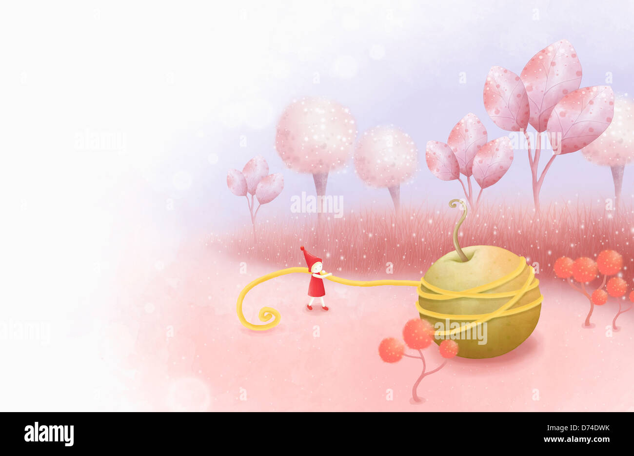 illustration of magical land Stock Photo - Alamy