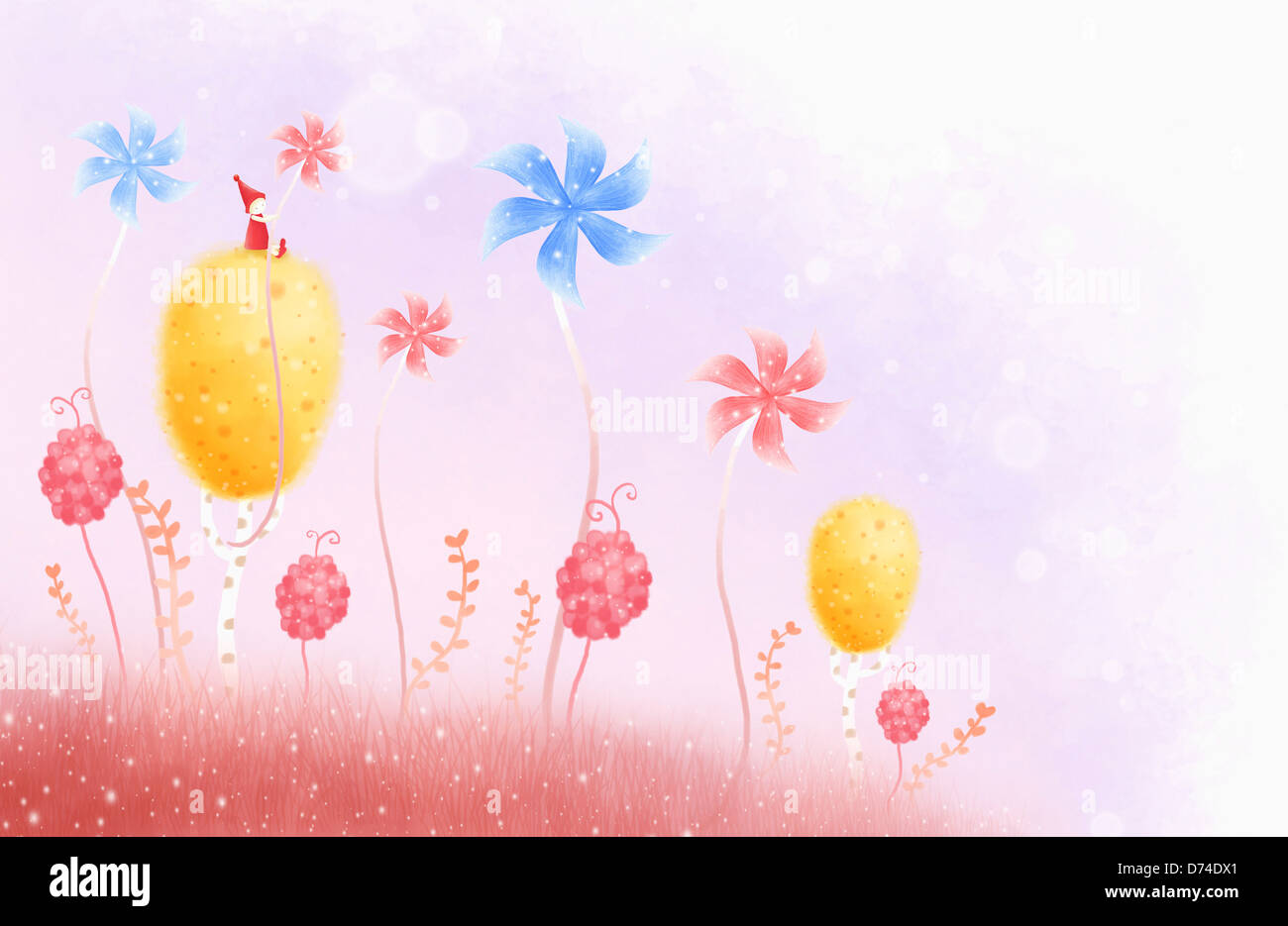 illustration of magical land Stock Photo - Alamy