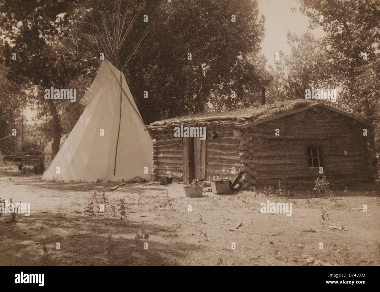 This photograph titled 'The Old and the New' showcases a historical ...