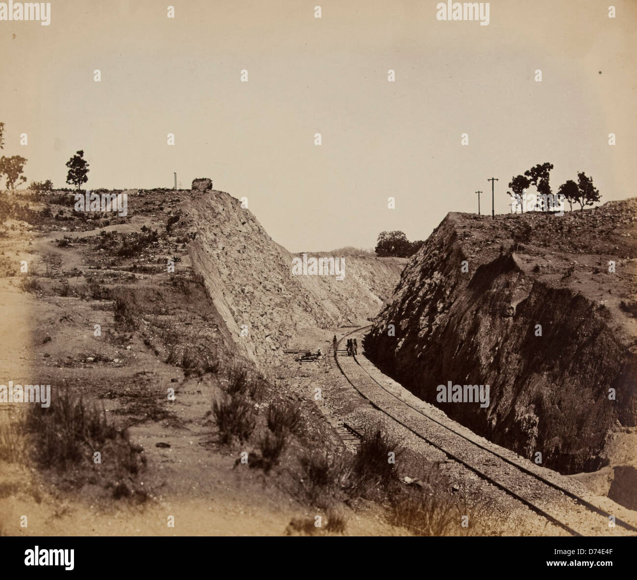 This photo showcases the East Indian Railway's Cutting Chord Line. It ...