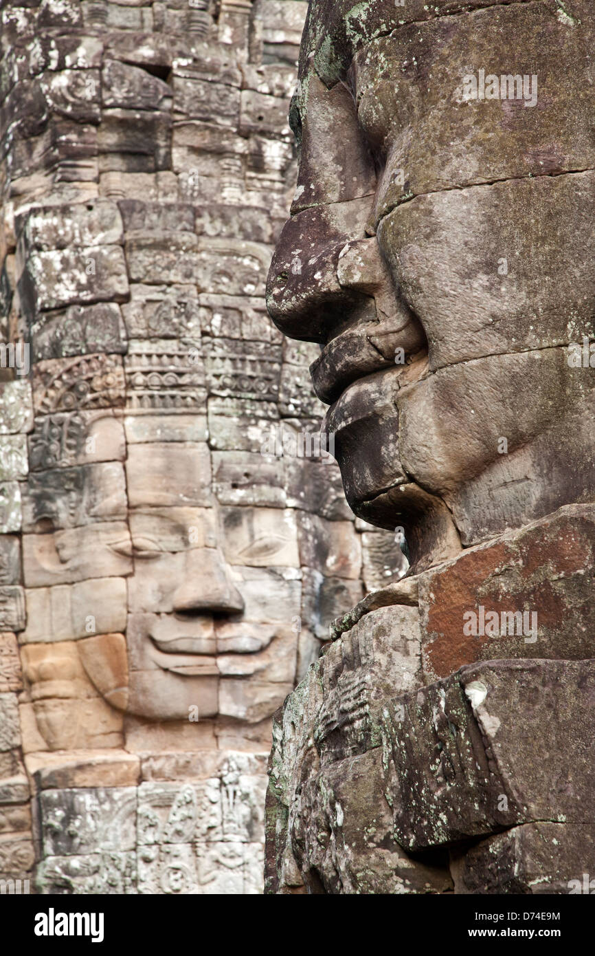 Face towers. Bayon temple. Angkor. Cambodia Stock Photo - Alamy