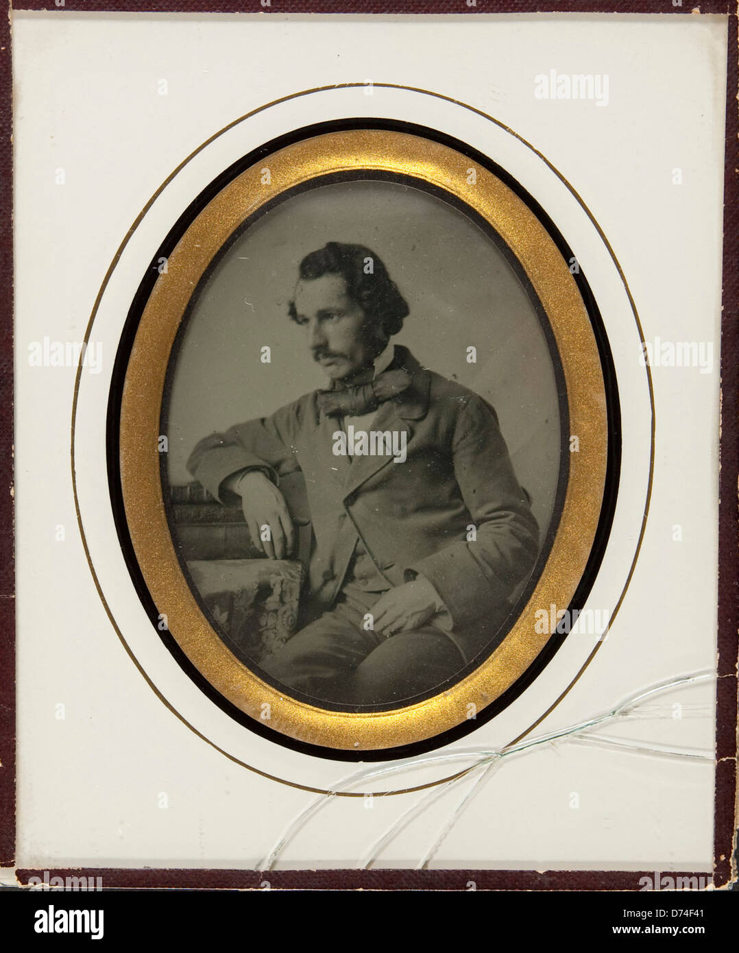 A portrait of a man from the 1850s, showcasing the classic style of the ...