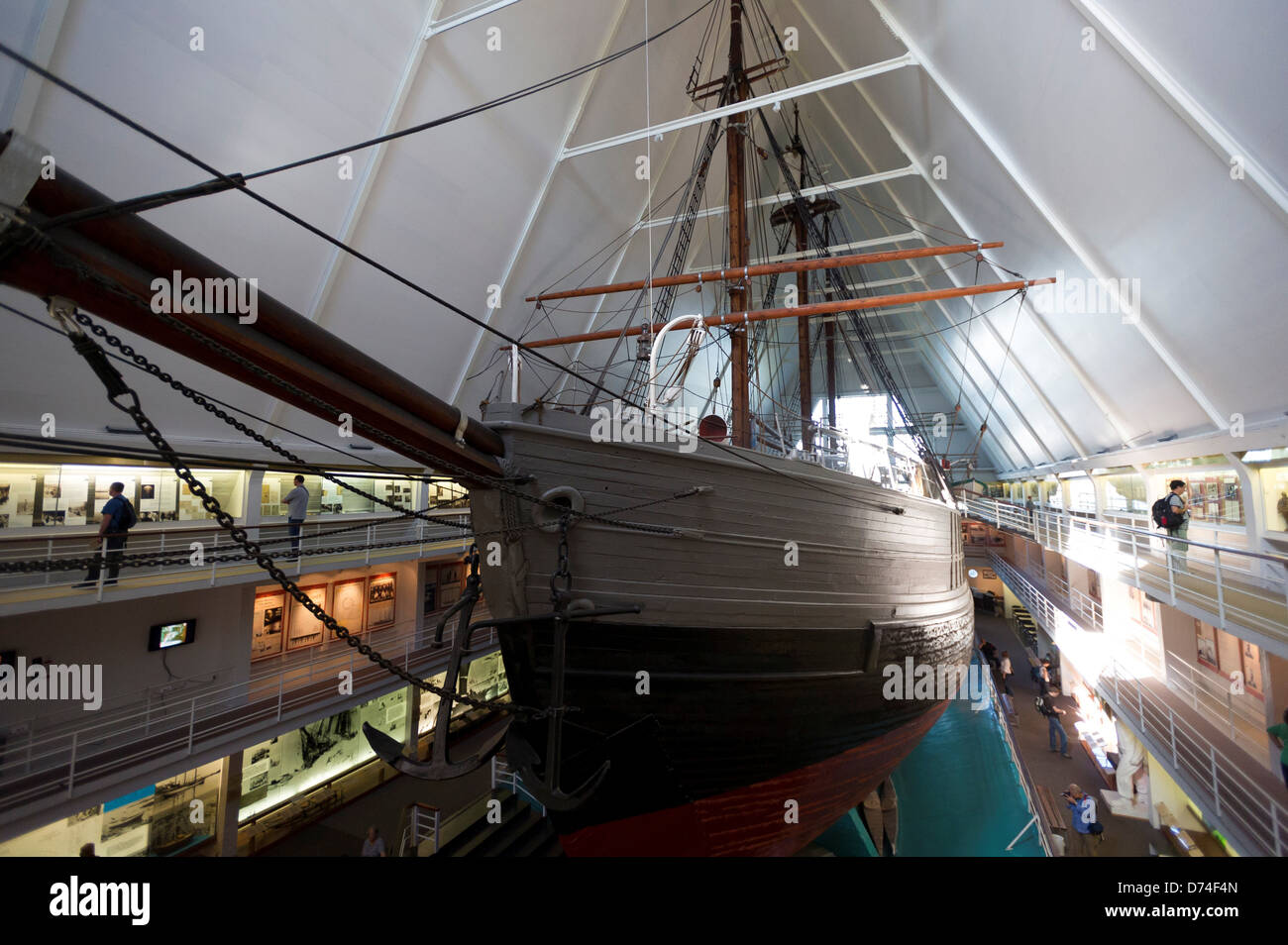 Norway, Oslo, Fram Museum, Historic Polar Expedition ship Stock Photo ...