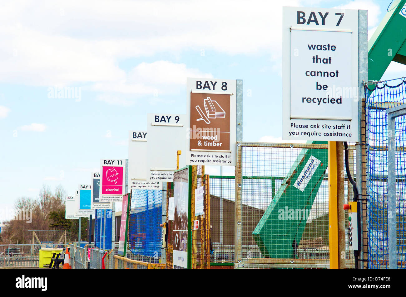 Home waste recycling centre Stock Photo - Alamy