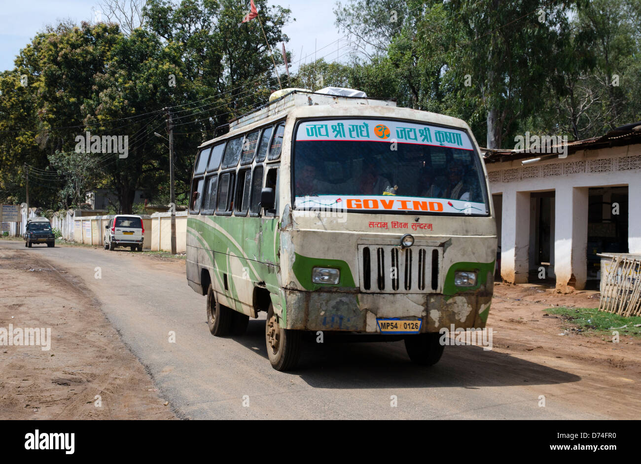 service bus,tala,village,madhya pradesh,india Stock Photo - Alamy