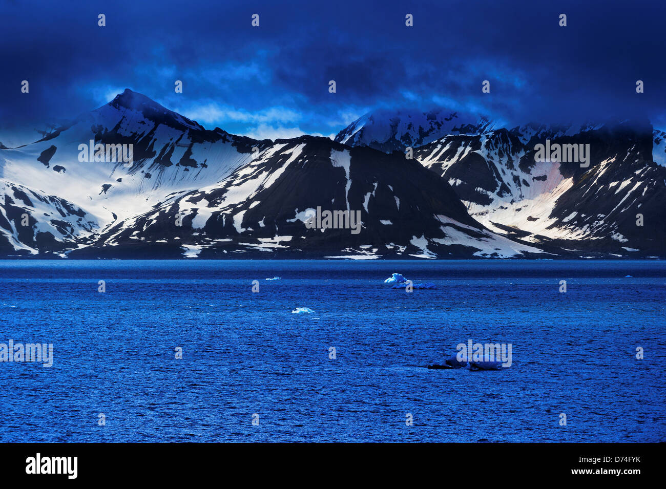 Norway, Hornsund, Icebergs floating in Arctic Ocean Stock Photo - Alamy