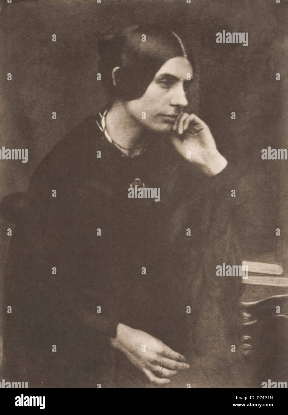 This 1840s portrait of a woman dressed in black showcases the fashion ...