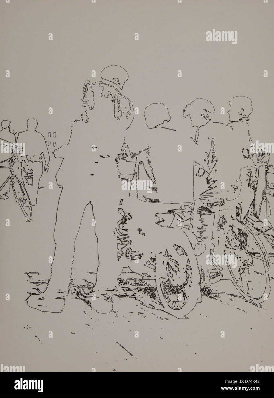 This photograph captures the theme of motorized transportation ...