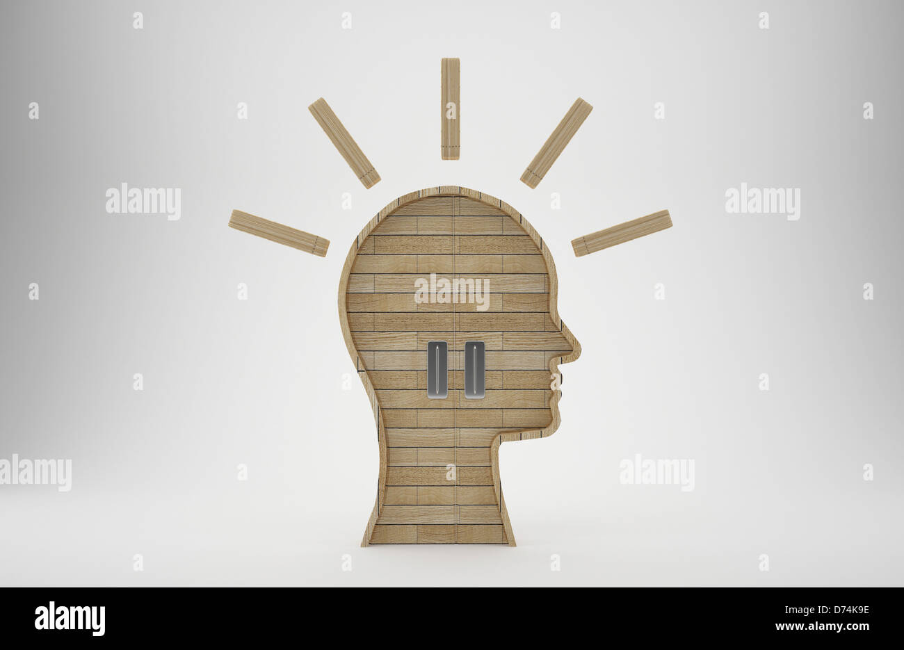 a head looking with ideas Stock Photo - Alamy