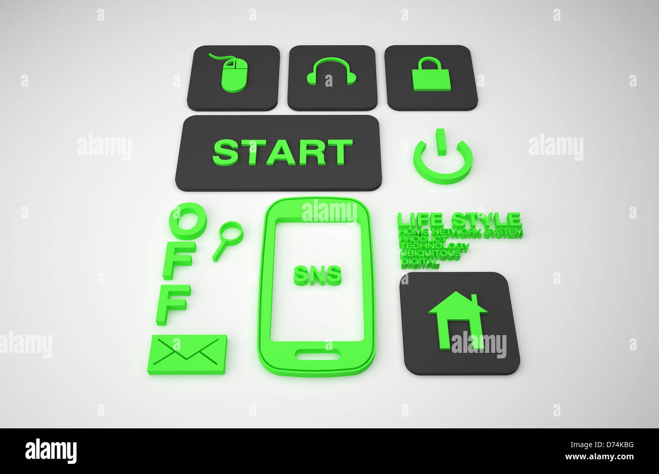 icons representing applications Stock Photo - Alamy